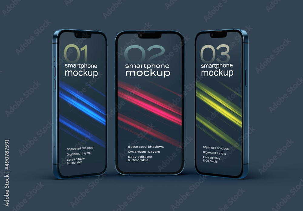 Dark Smartphone Mockup Stock Template | Adobe Stock