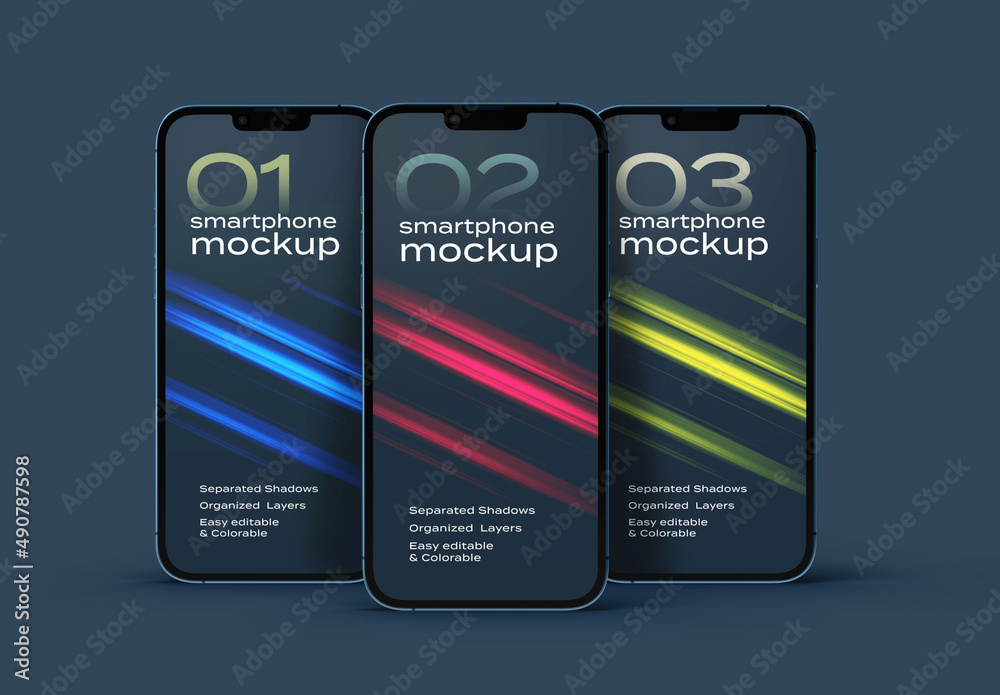 Dark Smartphone Mockup Stock Template | Adobe Stock