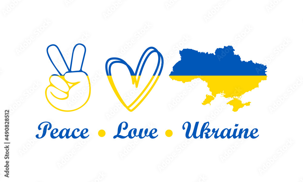 Peace Love Ukraine Svg, Ukraine War Vector and Clip Art Stock Vector ...