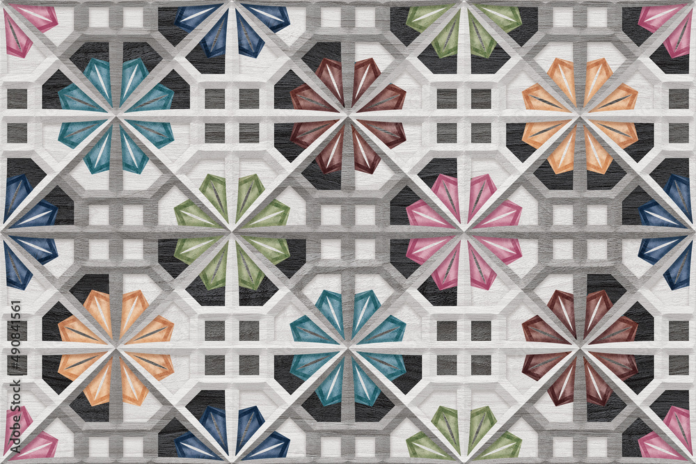 Digital wall tile, Simple geometric background. Geometric seamless ...