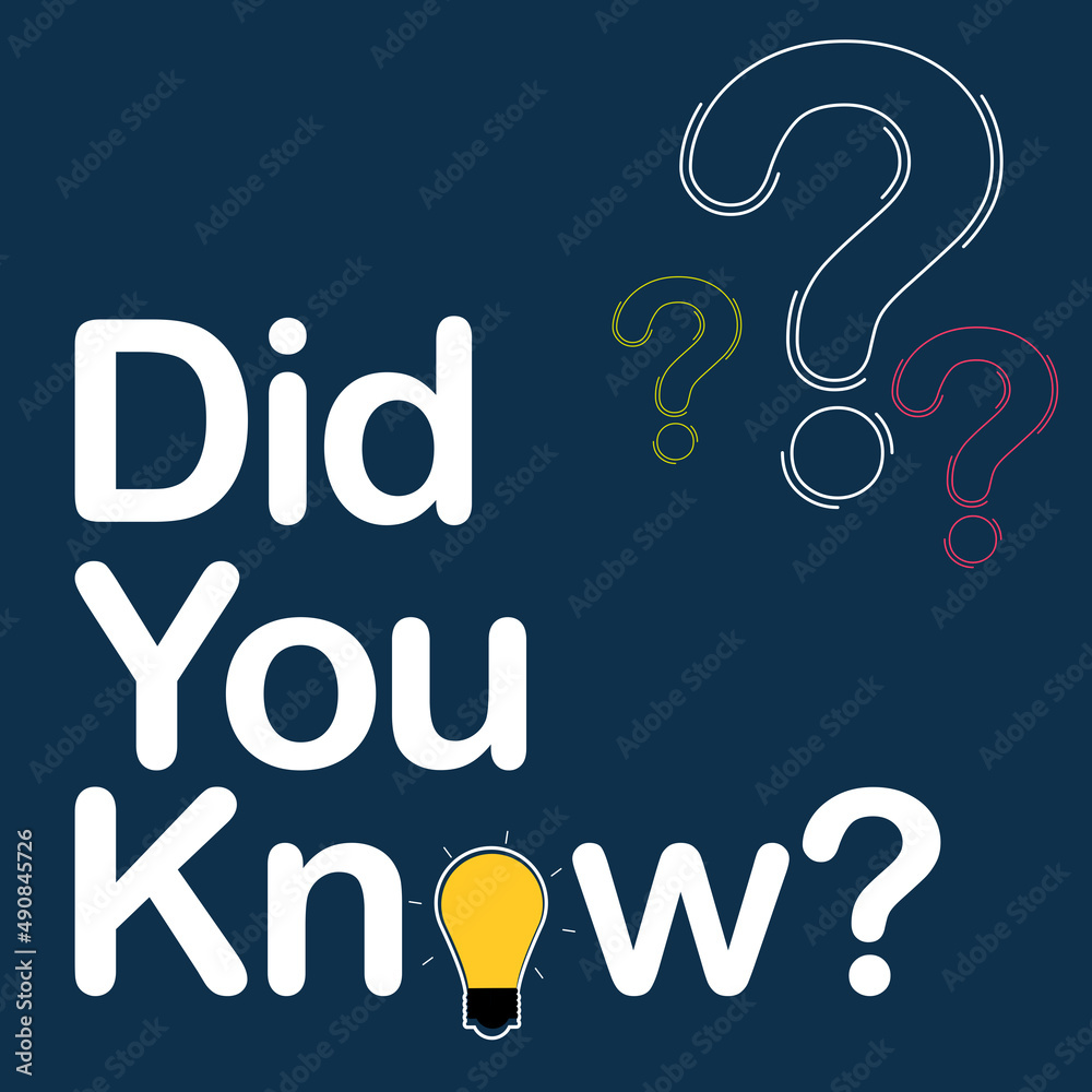 Did you know interesting fact background. Illustration Stock ...