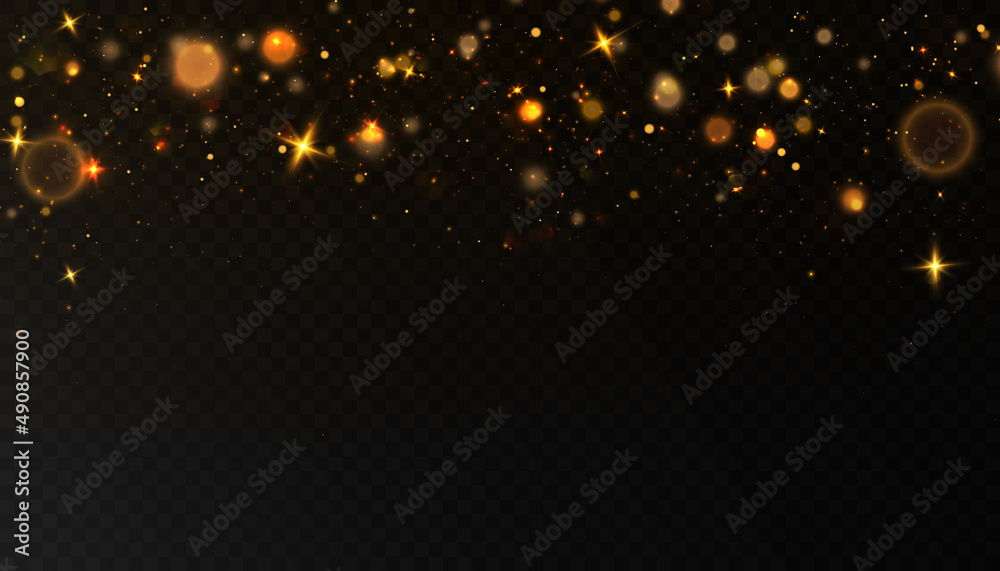 Isolated bright flickering light effect on transparent background ...