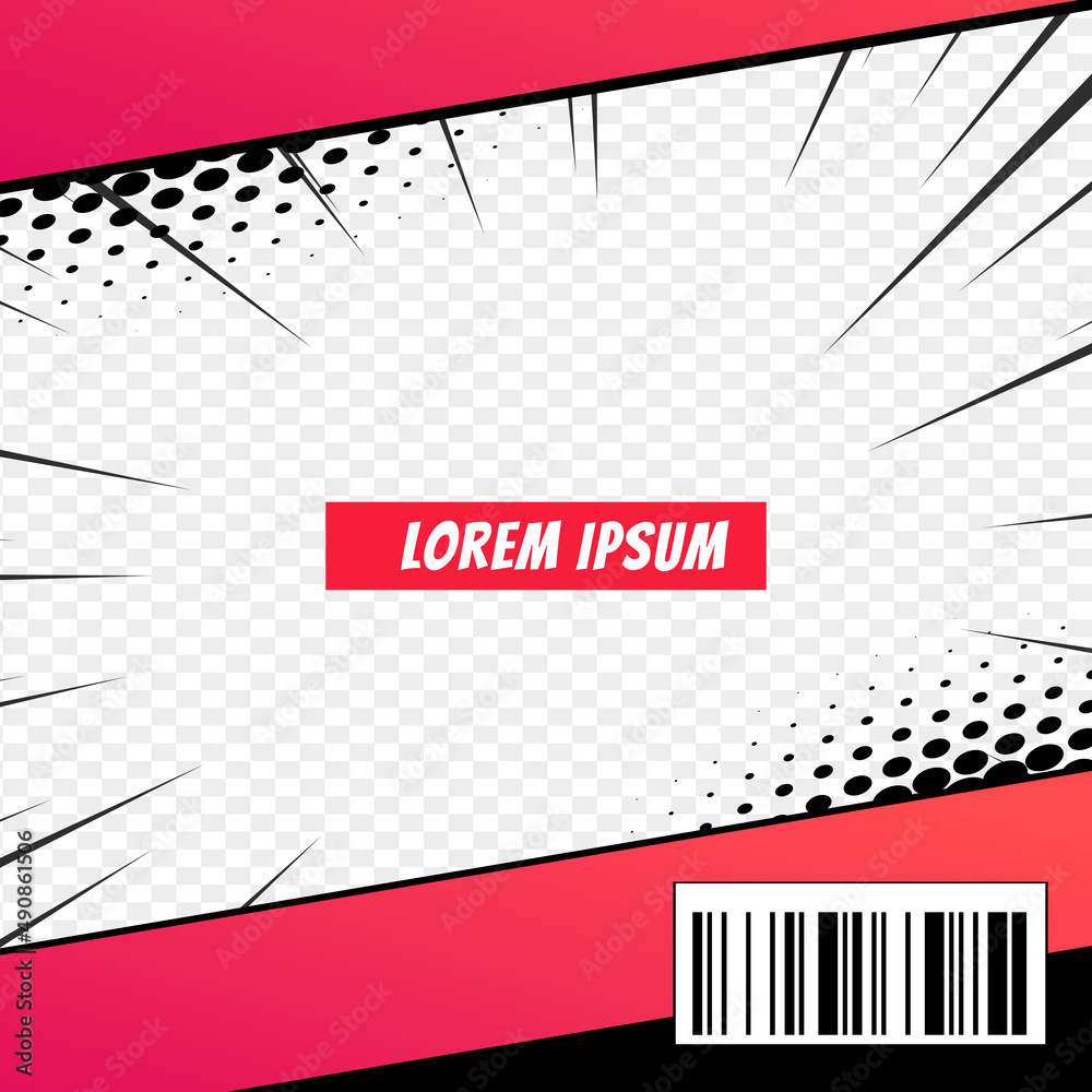 comic magazine front cover page design Stock Vector | Adobe Stock