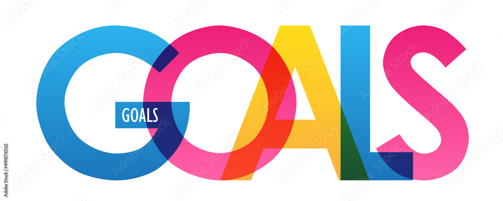 GOALS colorful vector typography banner Stock Vector | Adobe Stock