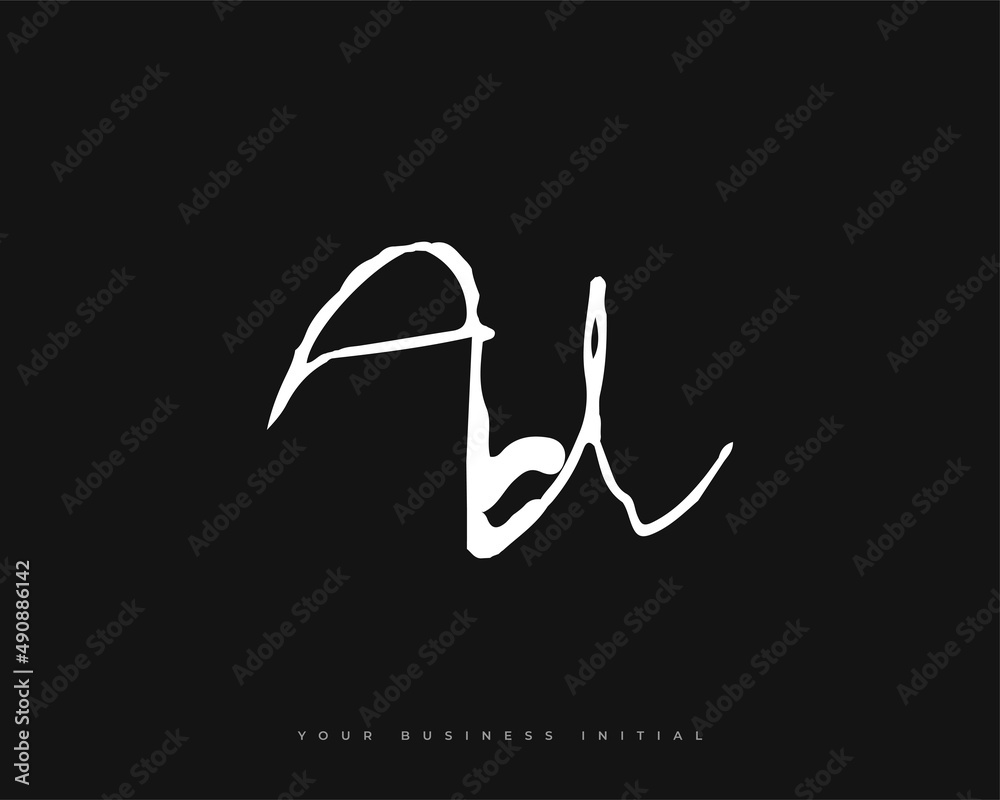Hand Drawn AD Initial Logo Design. A and D Initial Signature Logo or ...