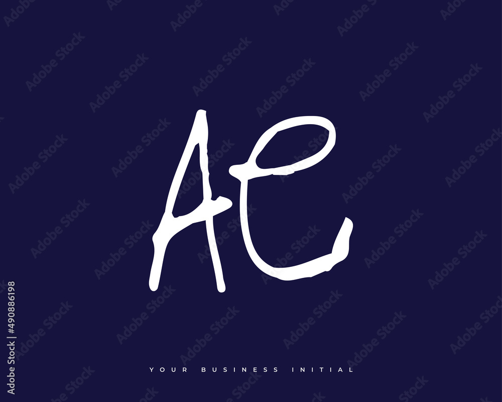 Hand Drawn AE Initial Logo Design. A and E Initial Signature Logo or ...