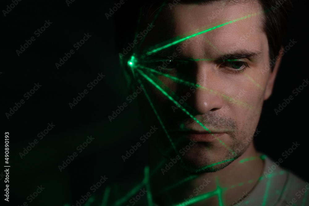 idea came, the concept. A young man with a projection of a green flash ...