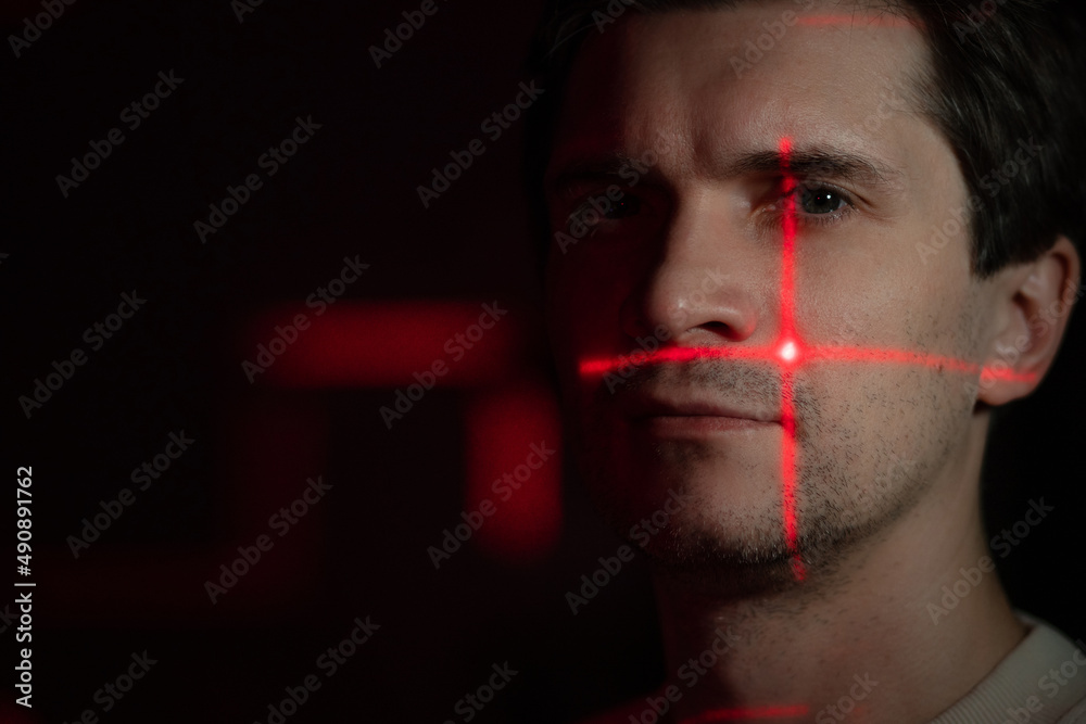 Foto de Purpose, technology and human, concept. A young man with ...