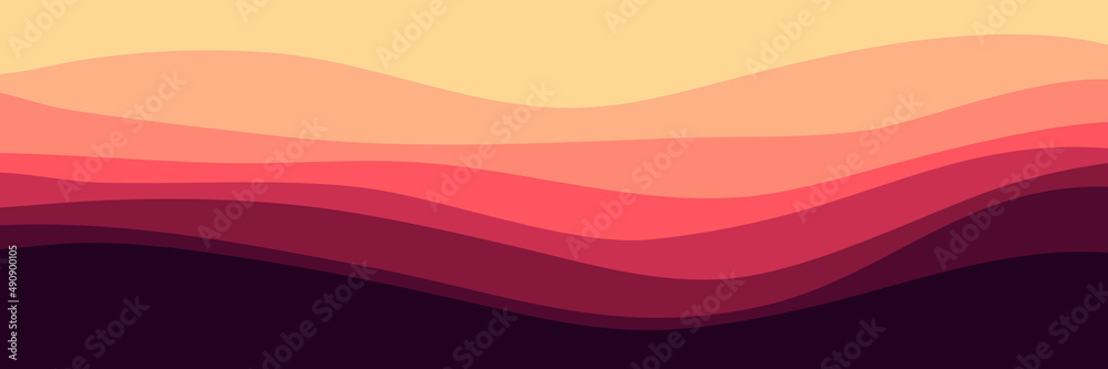 wave pattern flat design vector illustration good for web banner, ads ...