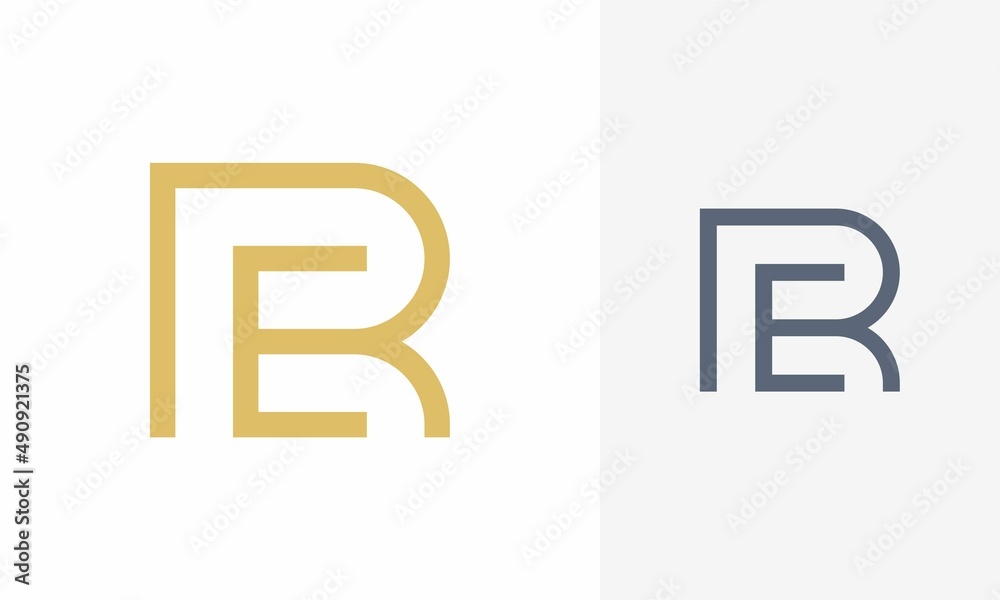 Letter RE / ER logo. initial RE / ER logo icon design. Geometric ...