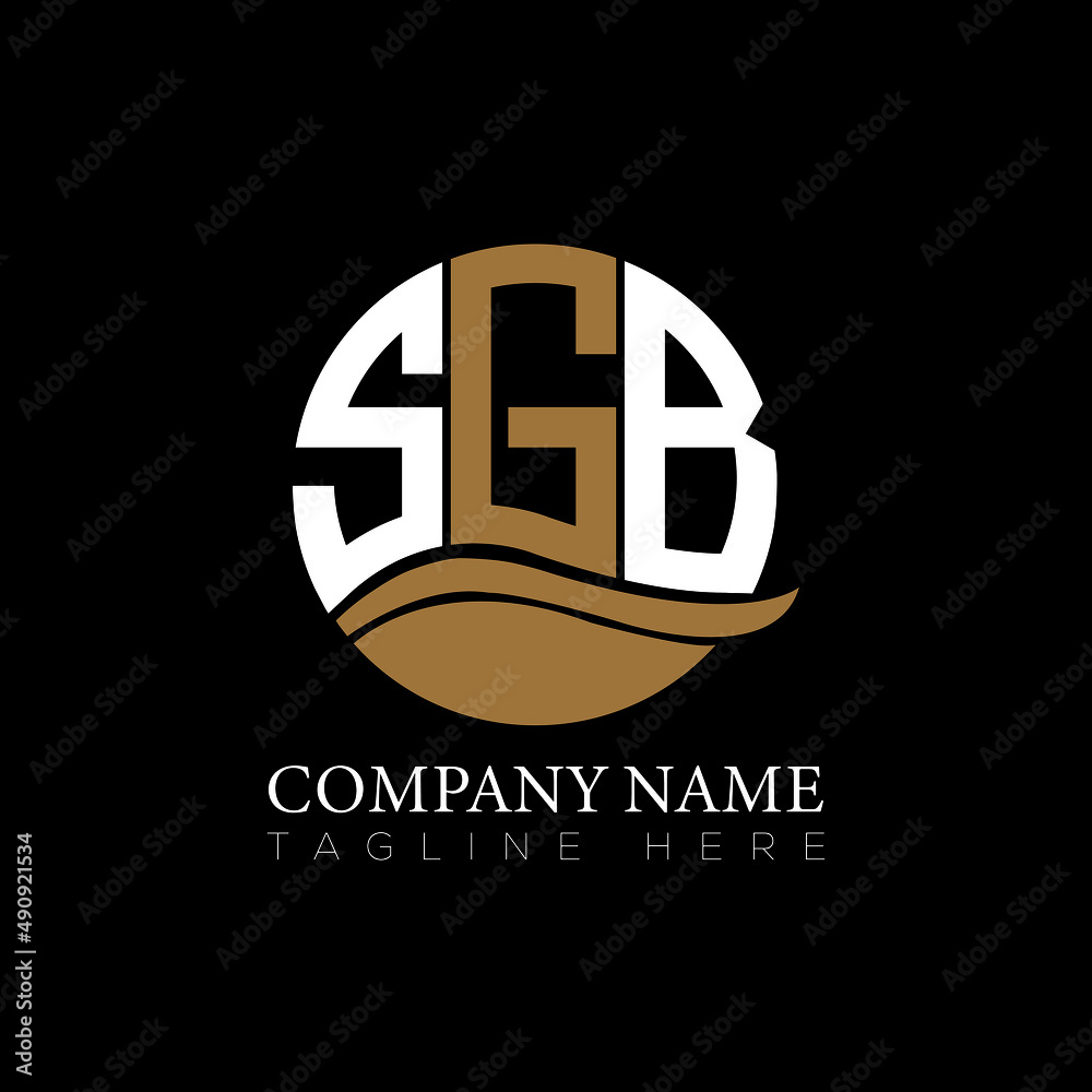 SGB logo monogram isolated on circle element design template, SGB ...