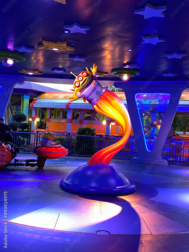 An Alien Swirls ride at Toy Story Land in Hollywood Studios Walt Disney ...