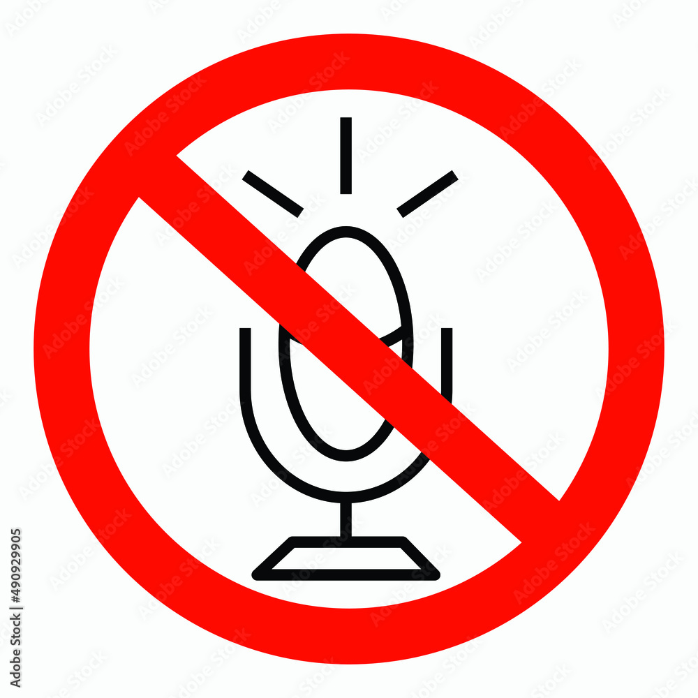 No microphone. No sound. Music ban. The microphone is off. Shopping ...