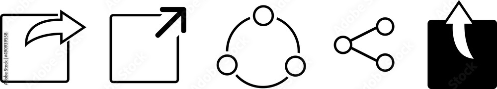 Share icon set. Connection symbol. Connect, data sharing. link symbol. Sharing sign Stock Vector ...