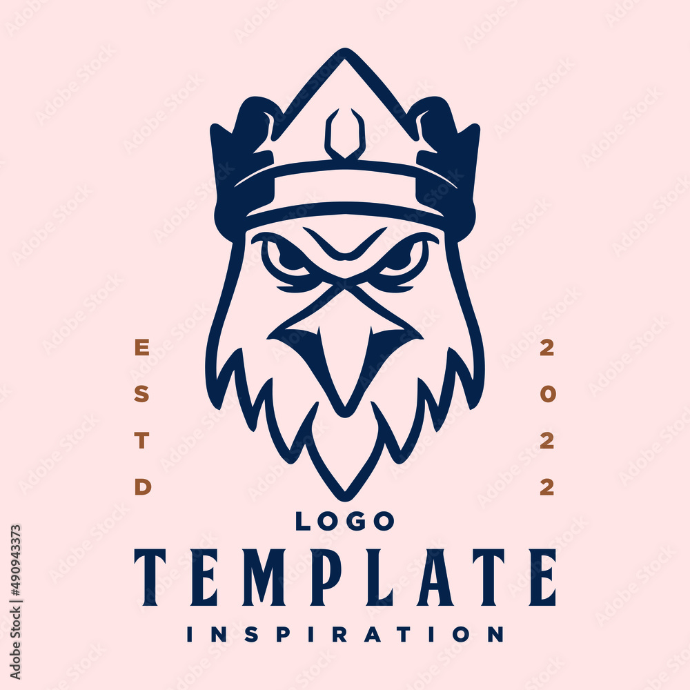king eagle logo template. vector Stock Vector | Adobe Stock