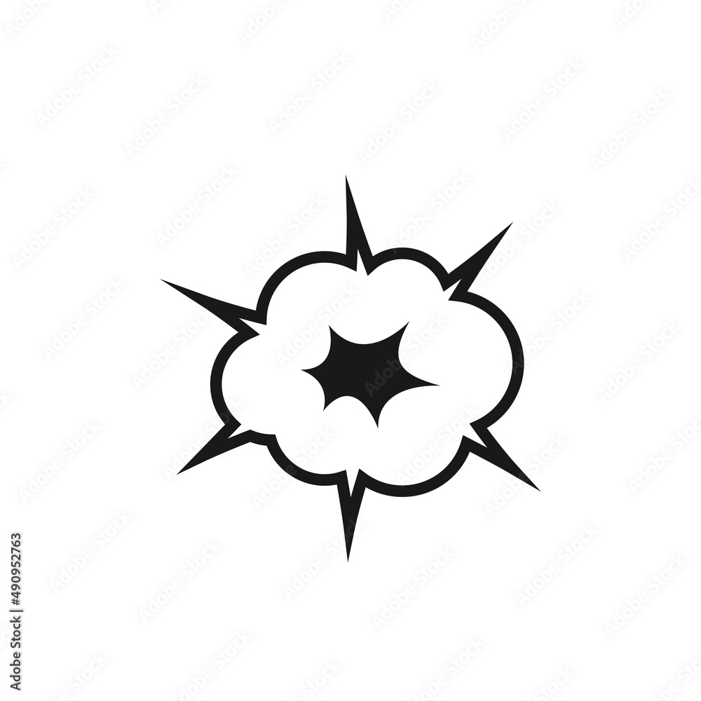 bang line icon. explosion and bomb symbol. isolated vector image Stock ...