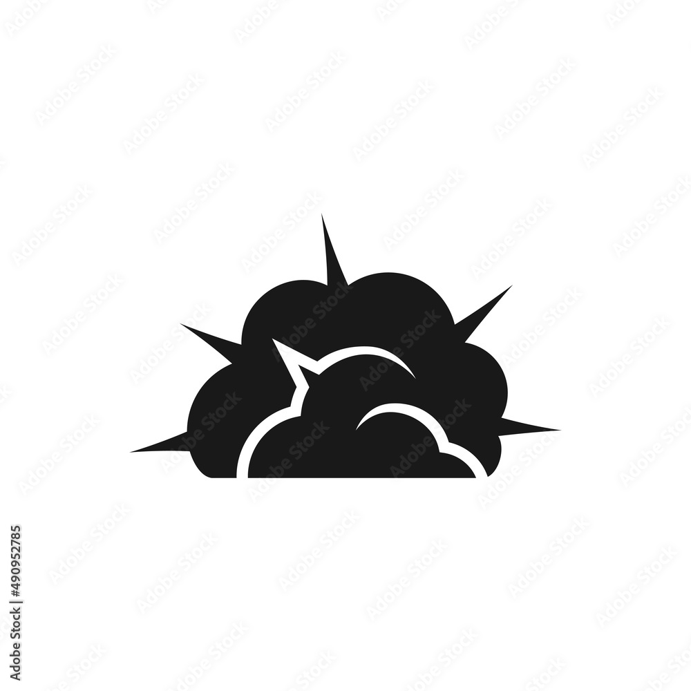 explosion icon. war and blast symbol. isolated vector image Stock ...
