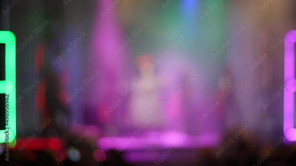 Texture blur and defocus, background for design. Stage color light at a ...