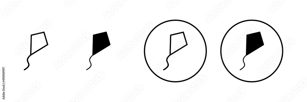 Kite icons set. kite sign and symbol Stock Vector | Adobe Stock