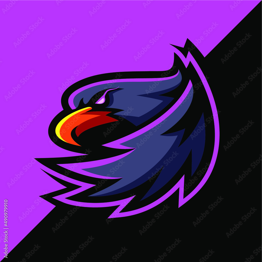 Eagle gaming logo E sport. Falcon gaming logo Stock Vector | Adobe Stock