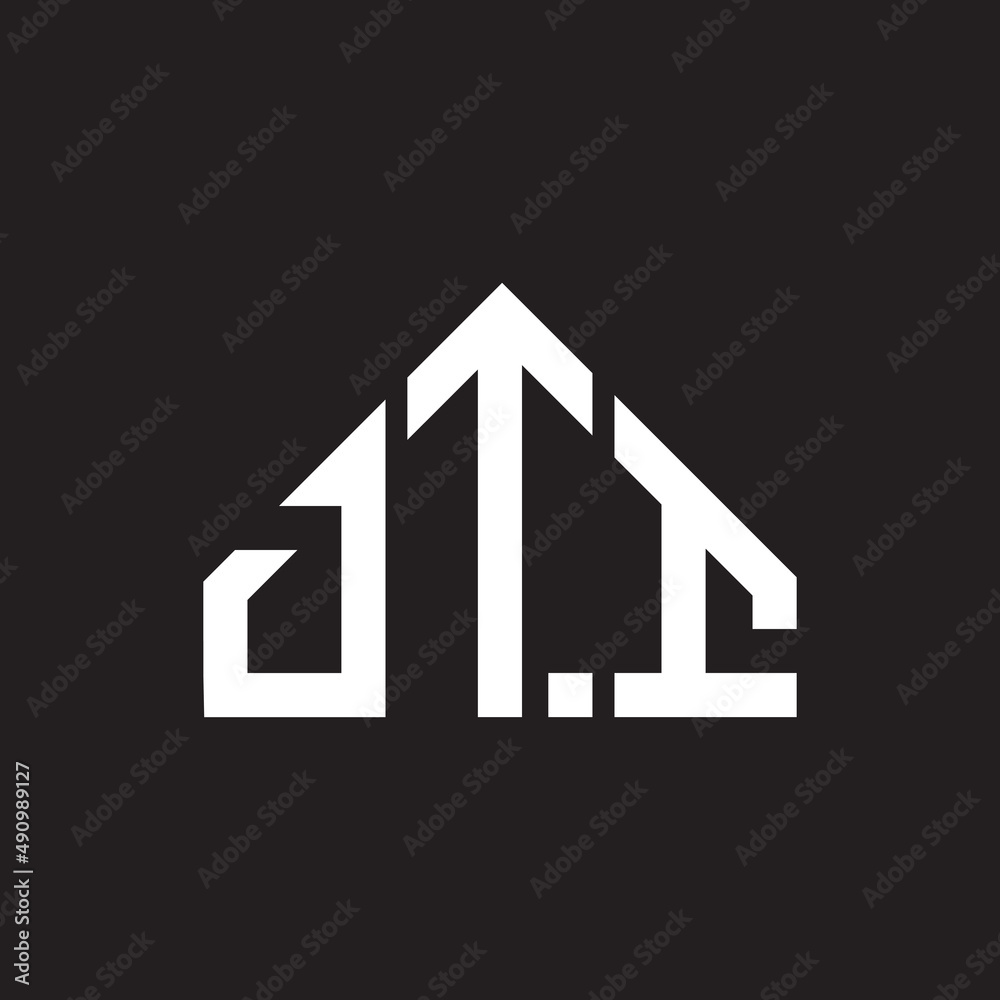 DTI letter logo design on black background. DTI creative initials ...