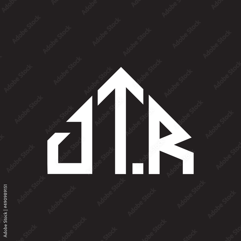 DTR letter logo design on black background. DTR creative initials ...