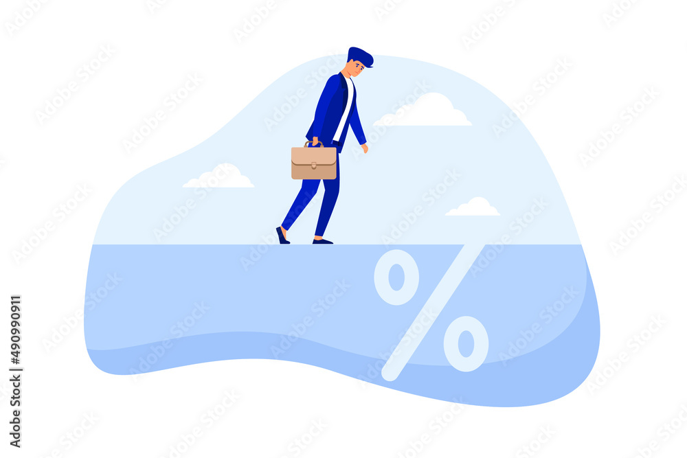 Financial pitfall, mistake or failure, mortgage, loan or debt trap or ...