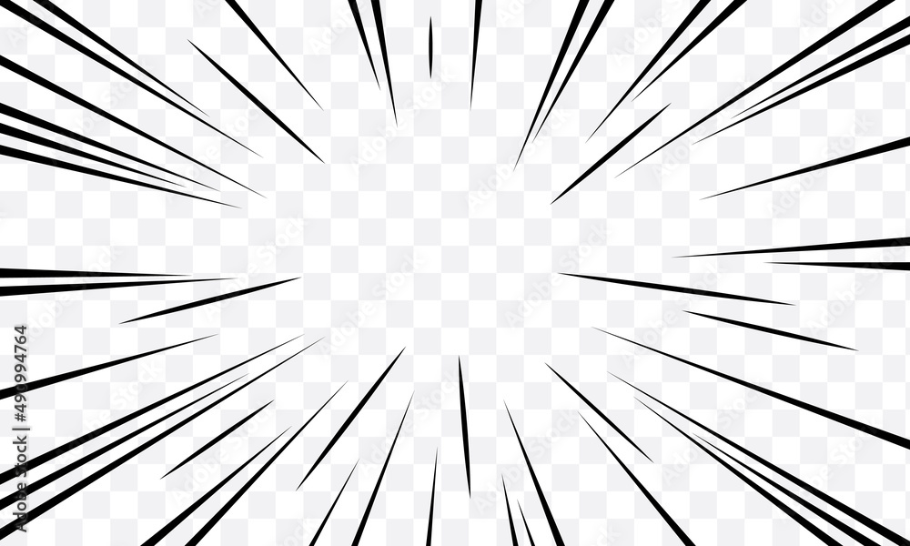 Manga transparent. Speed lines comic effect on transparent background ...