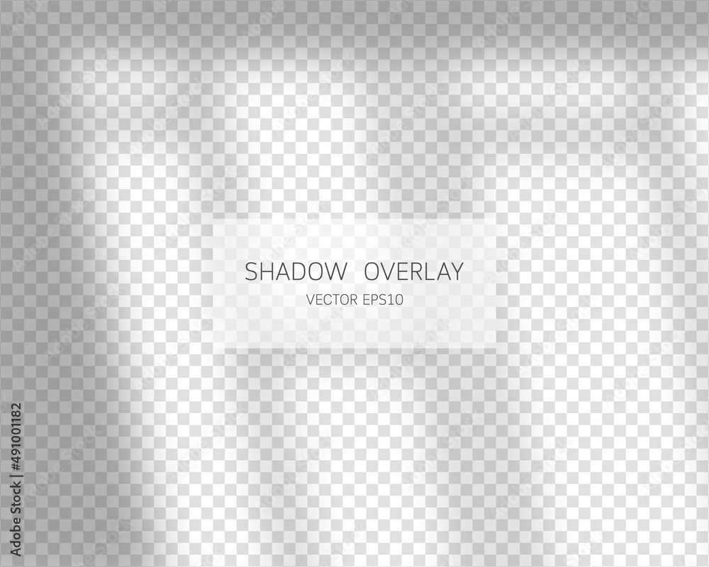 Shadow overlay effect. Natural shadows from window isolated on ...