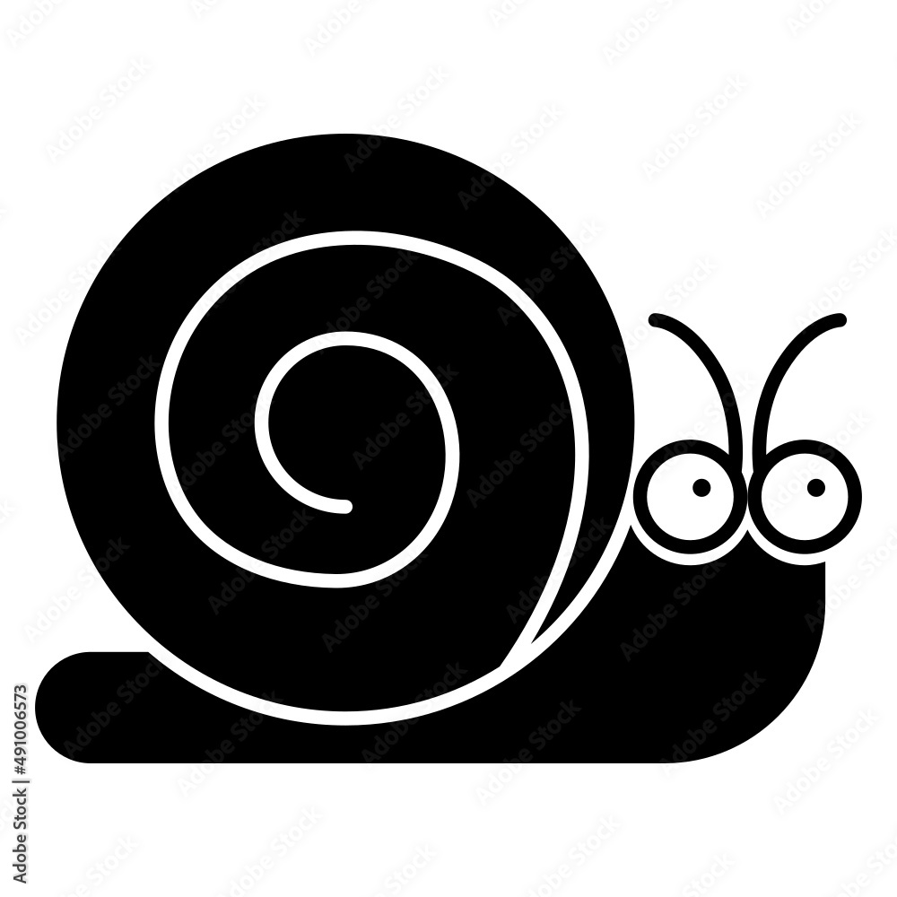 Snail Icon Cartoon. Slug nature Character Symbol Vector Stock Vector ...