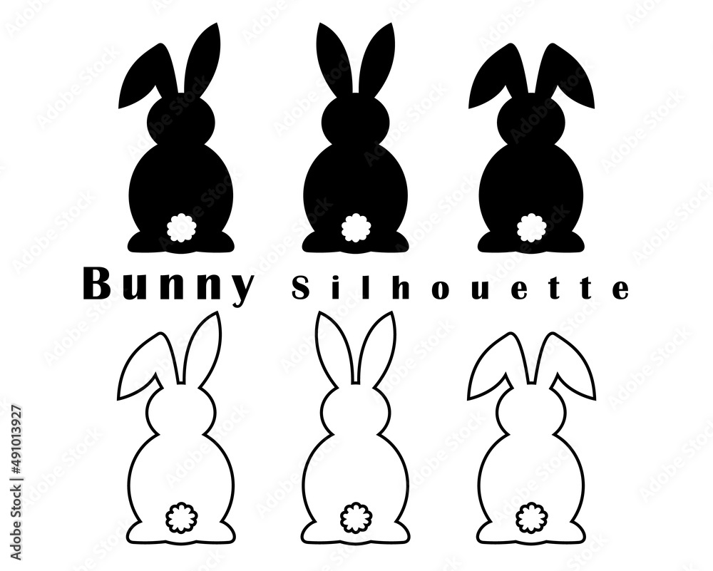 Back Of Rabbit Silhouette