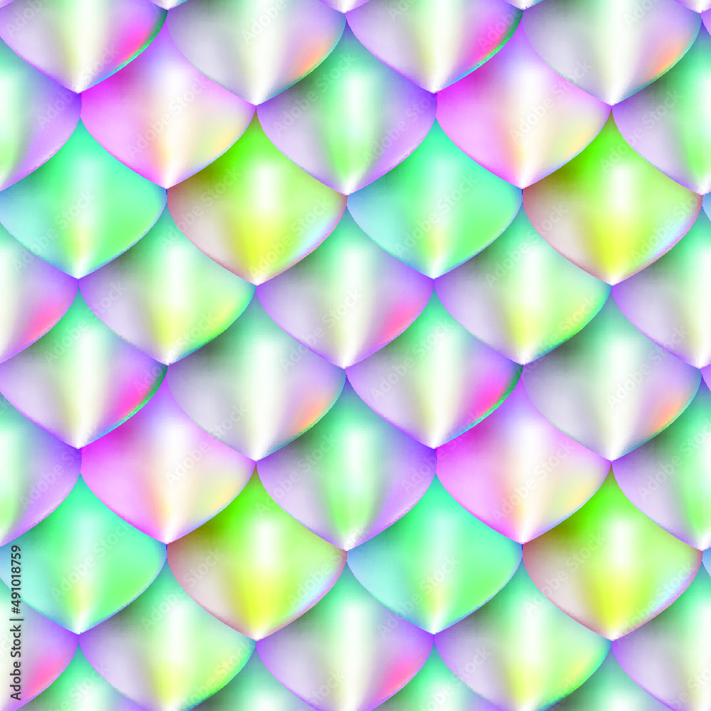 Bright holographic fantasy scale vector background. Mermaid skin ...