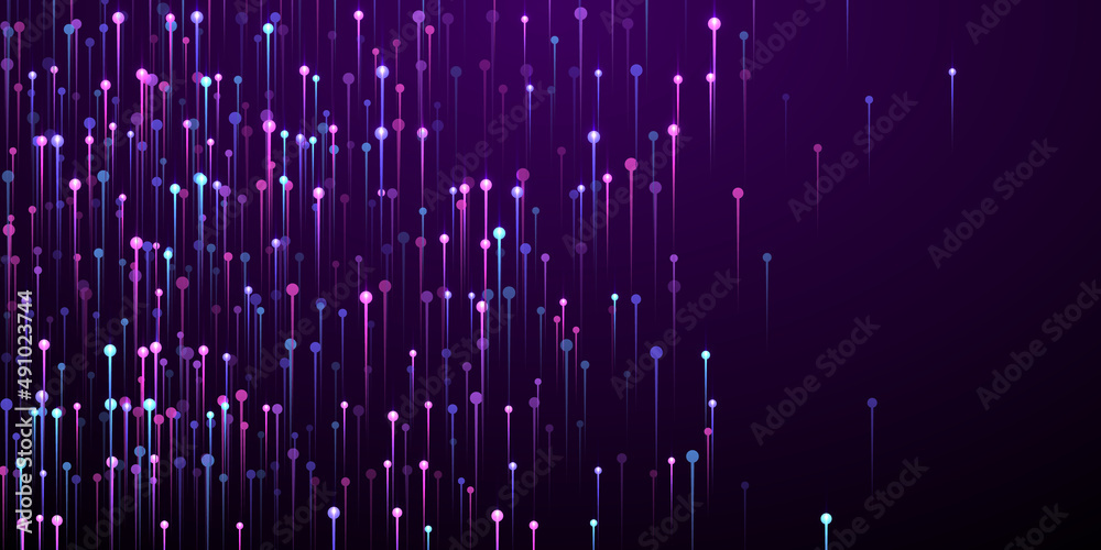 Upward vertical line streams data flows vector. Stock Vector | Adobe Stock