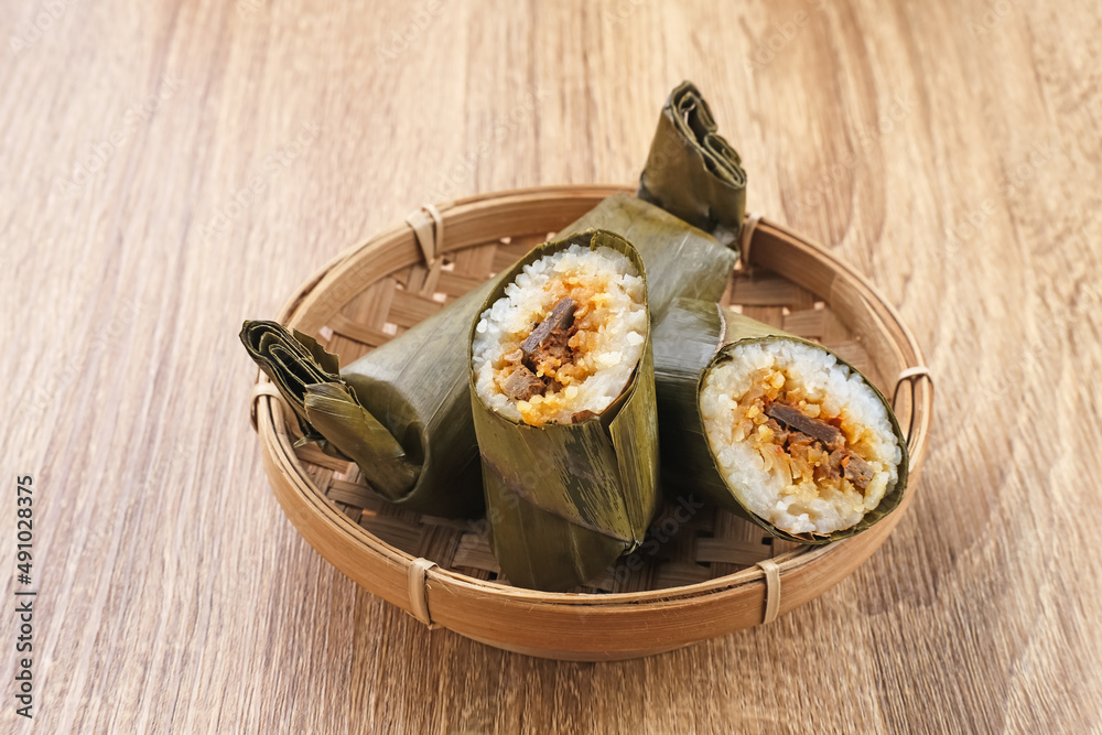 Fotografia do Stock: Arem-arem, a traditional Indonesian food made from ...