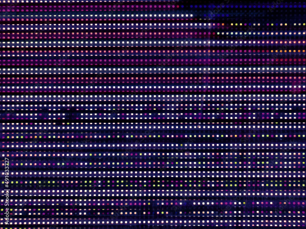 Photograph of the LED Screen glitch, LED glitch, interference LED panel ...