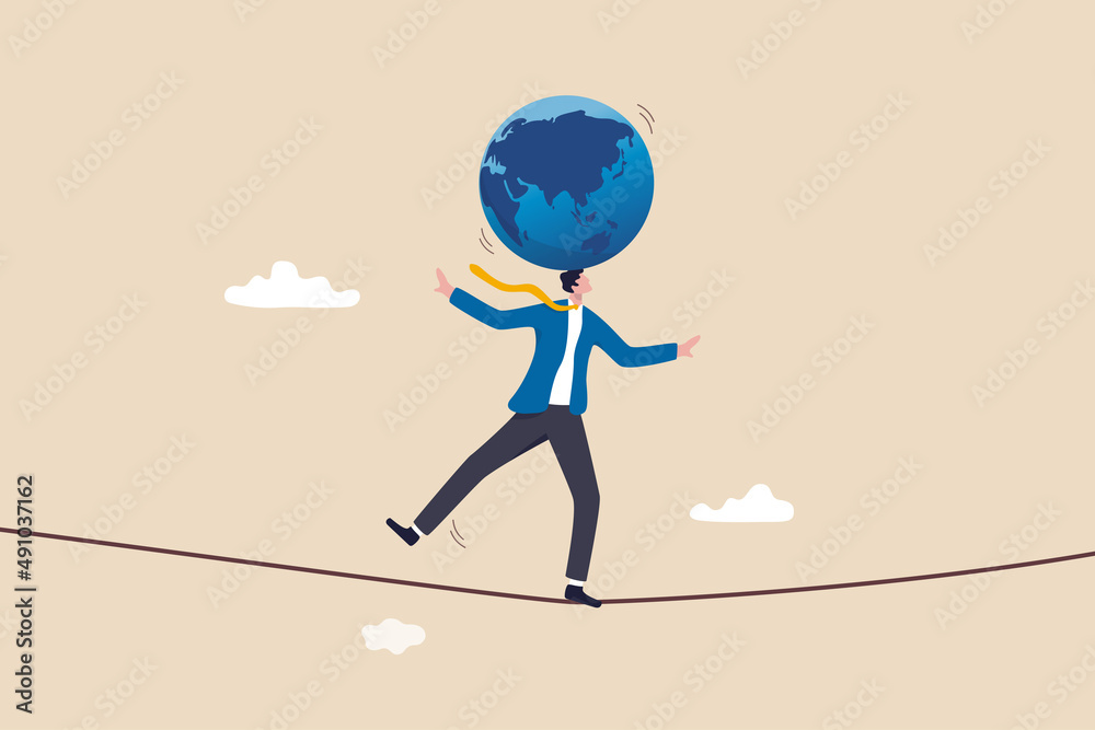 Geopolitical risk, world leader conflict, war and invasion danger ...