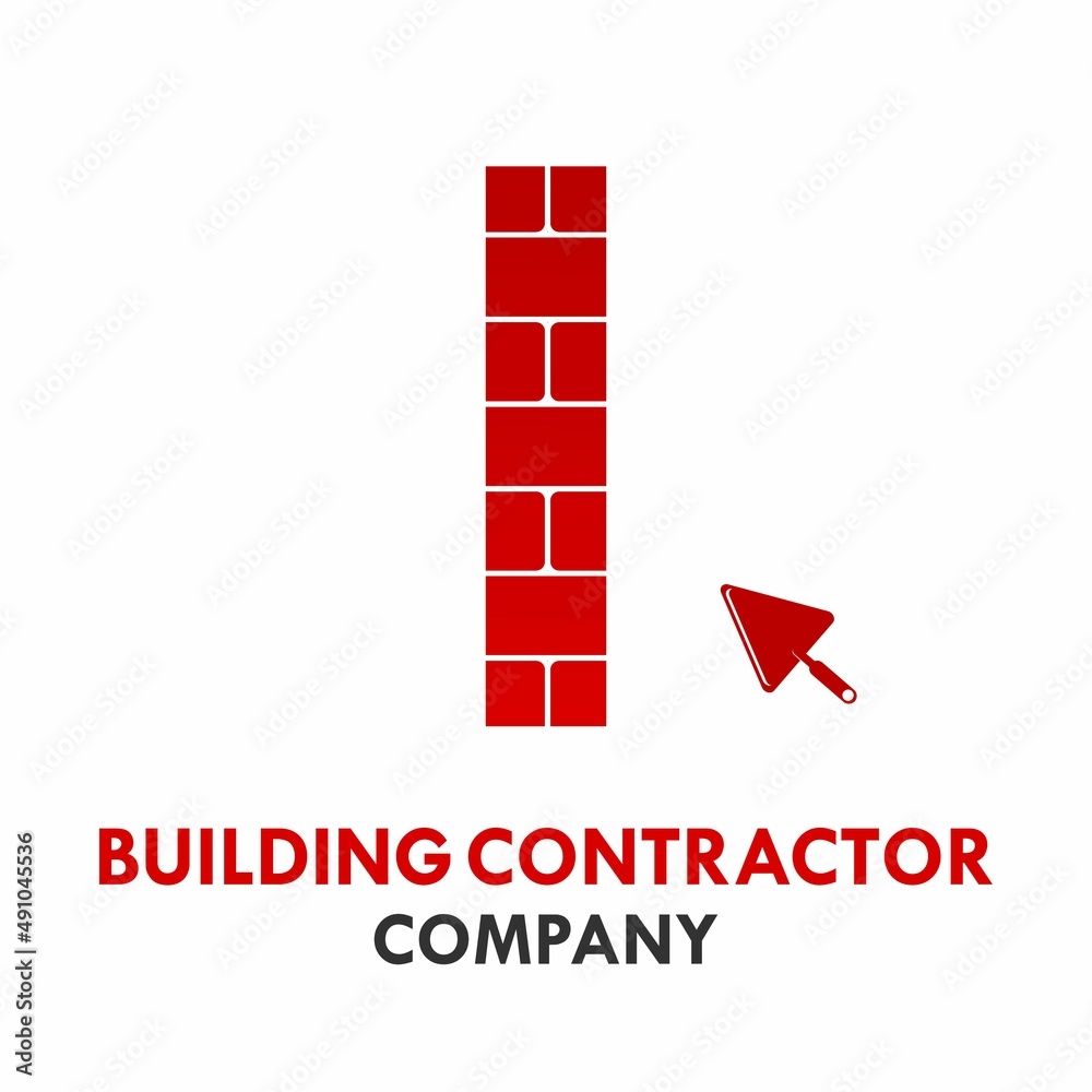 Letter i with brick logo template illustration. suitable for web ...