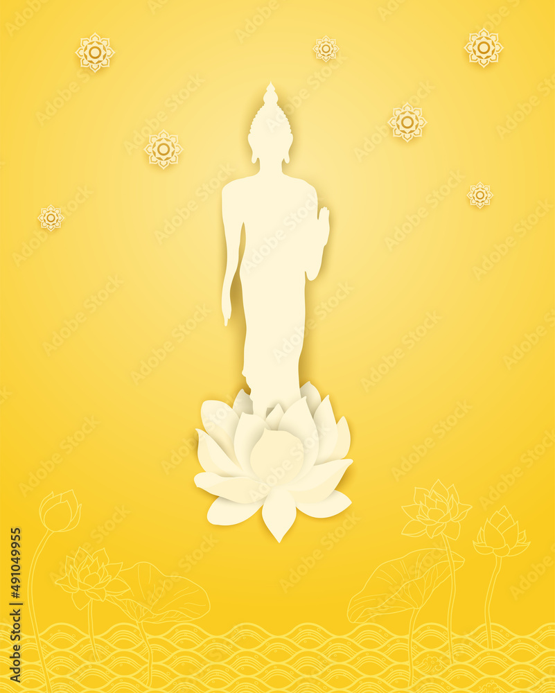 Magha Puja, Asanha Puja,Visakha Puja Day, Buddhist holiday concept ...