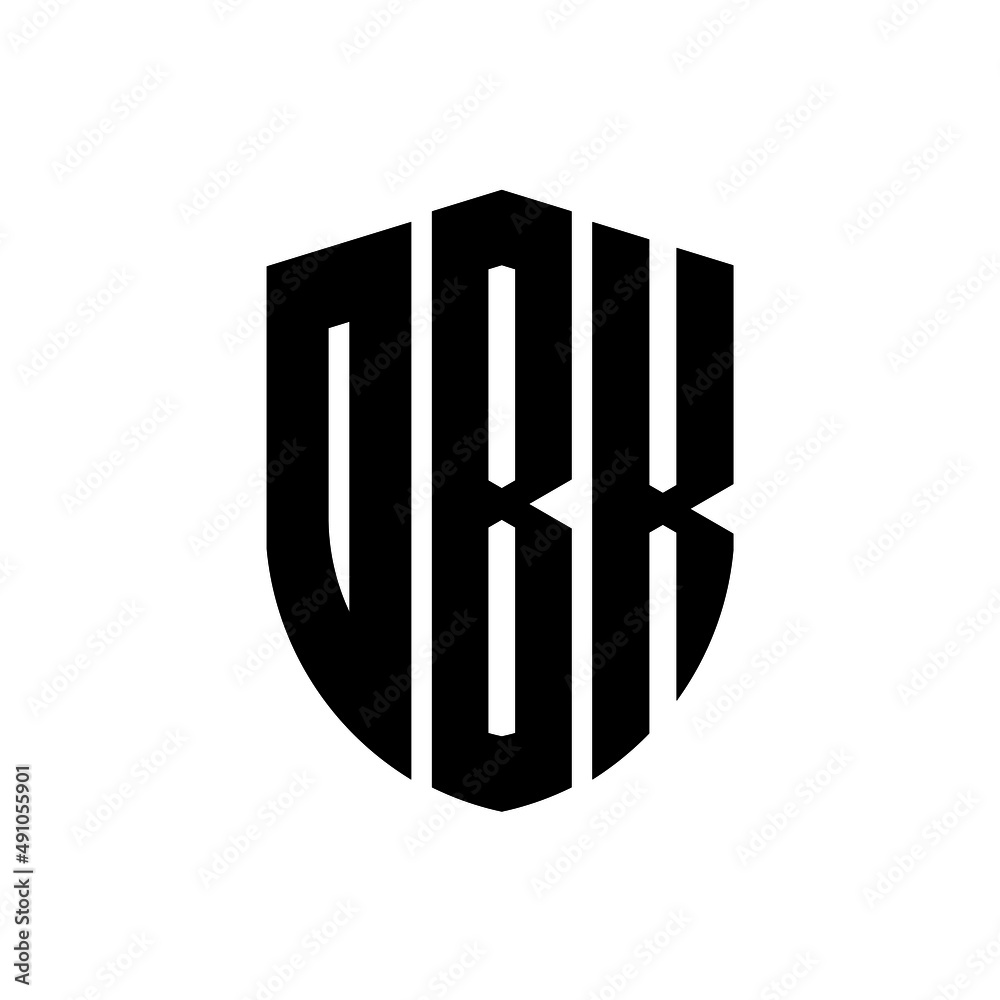 DBK letter logo design. DBK modern letter logo with black background ...