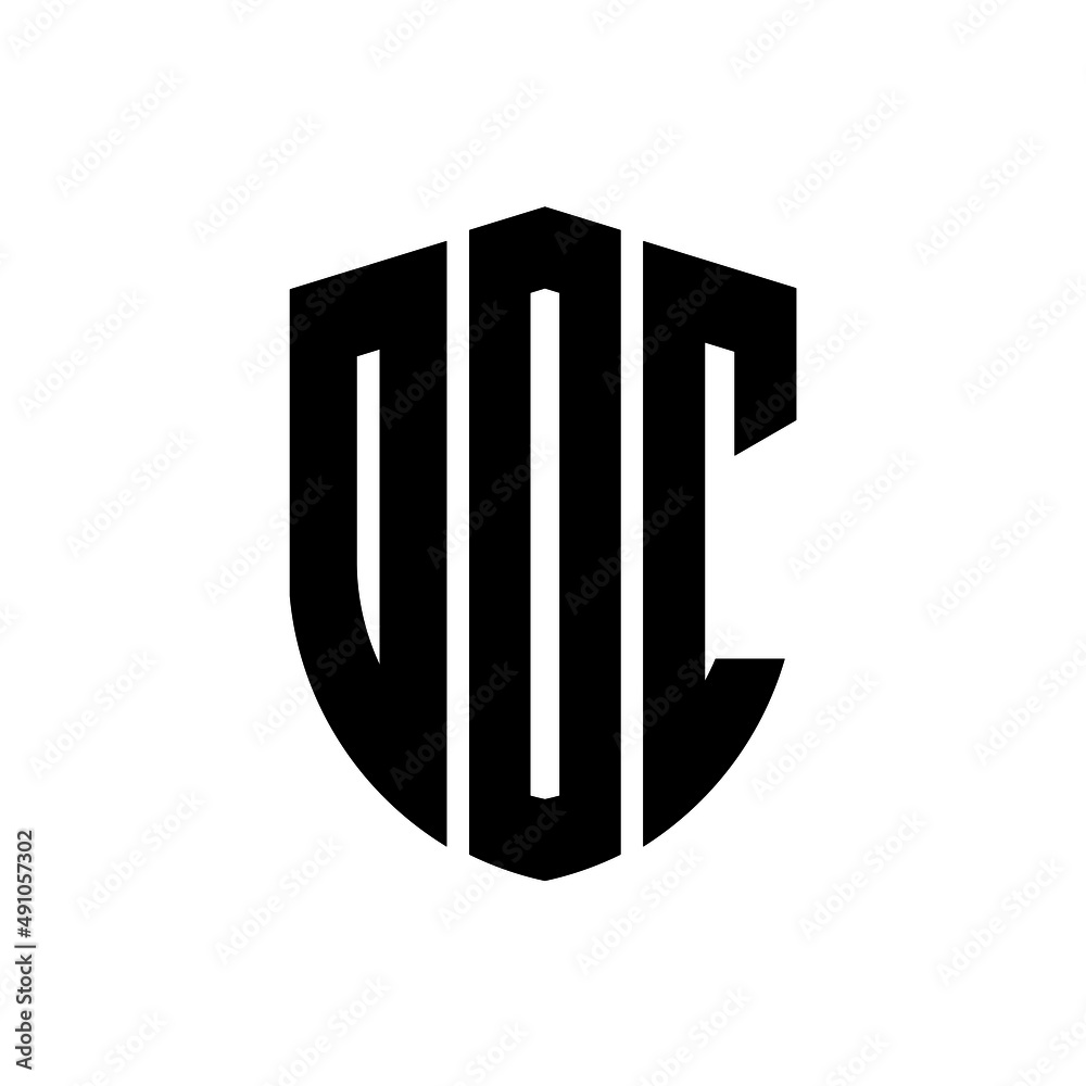 DDC letter logo design. DDC modern letter logo with black background ...