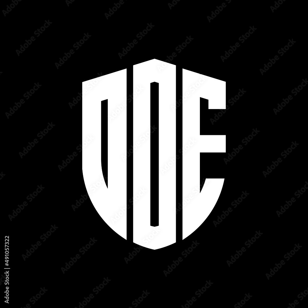 DDE letter logo design. DDE modern letter logo with black background ...