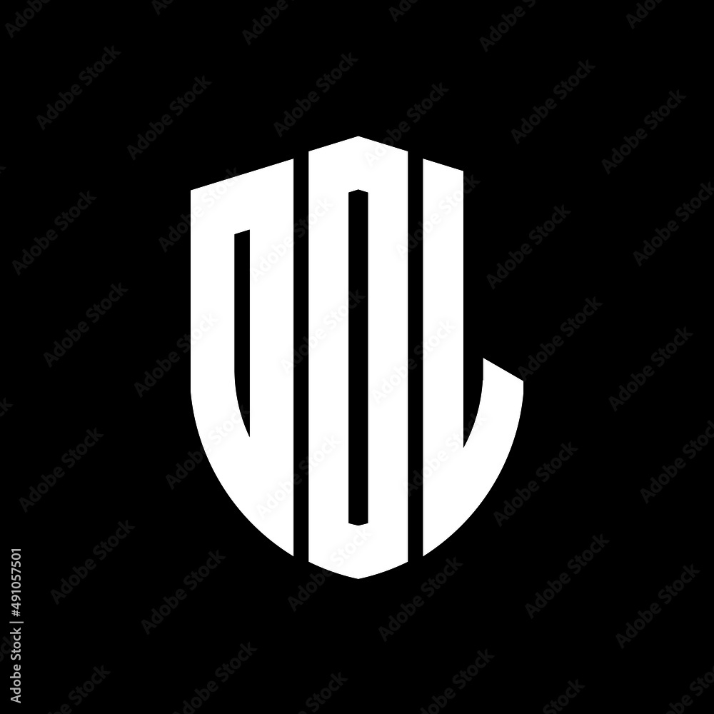 DDL letter logo design. DDL modern letter logo with black background ...