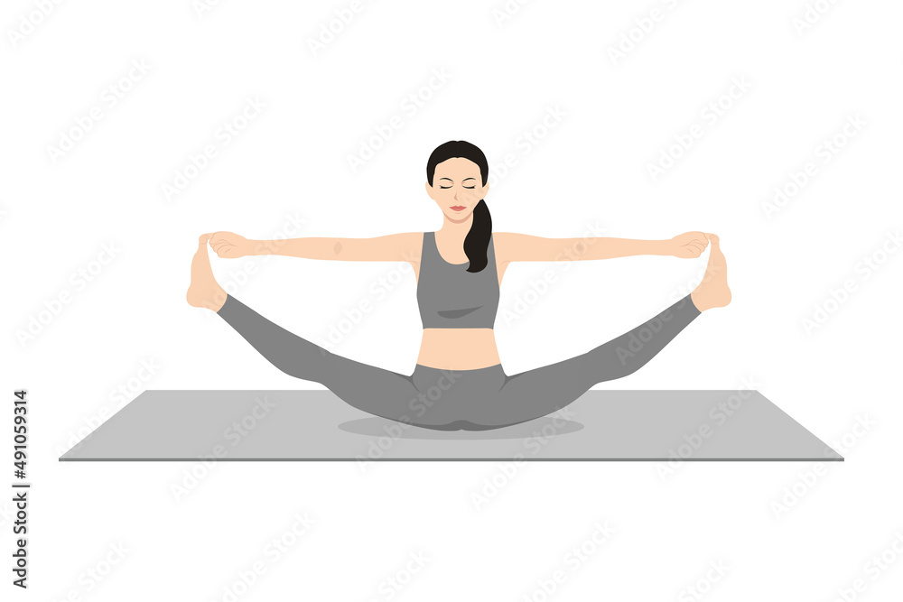 Spinal Column Pose, Upavistha Konasana B, Upward Seated Straddle Pose ...