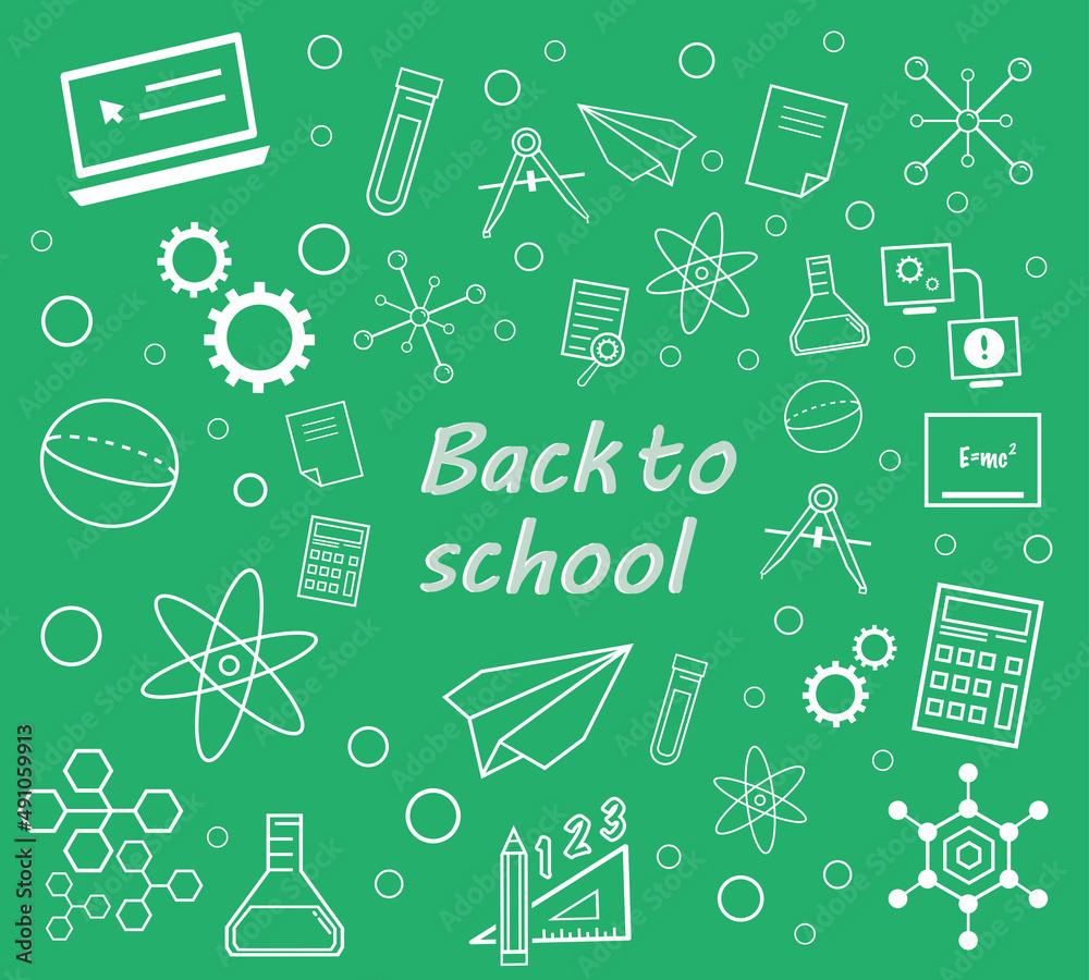 Vector set of physical and mathematical signs. The set of symbols of ...