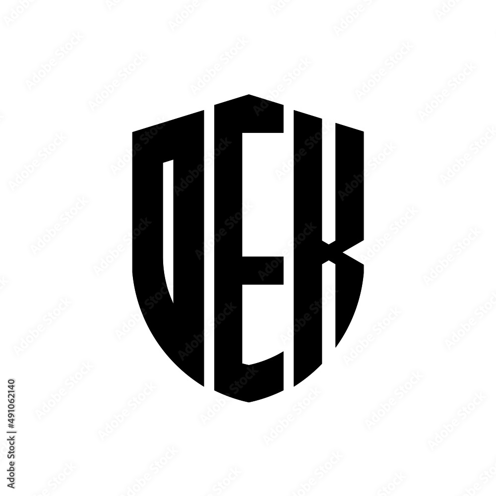 DEK letter logo design. DEK modern letter logo with black background ...