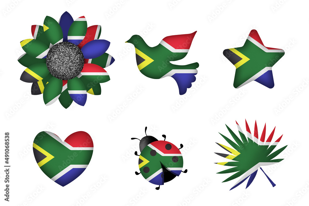 Peace symbols in colors of national flag. Concept clip art on white ...