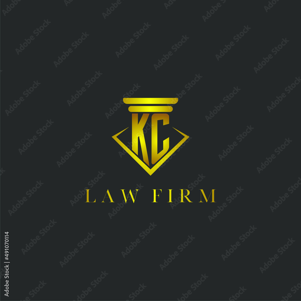 KC initial monogram logo for lawfirm with creative polygon design Stock ...
