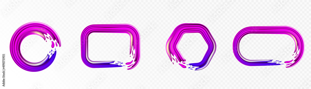 multi-colored frames of different shapes for decoration and design ...