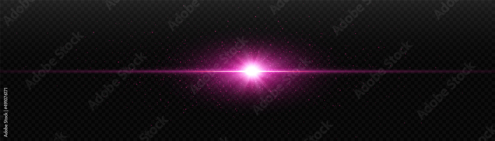 Bright light effect with rays and highlights for vector illustration ...