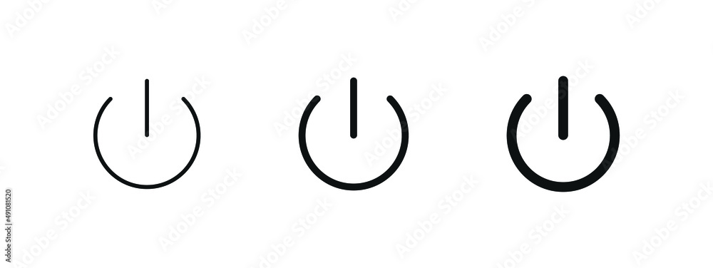 Power icon On Off Buttons, Energy switch sign, Power Switch Icons ...